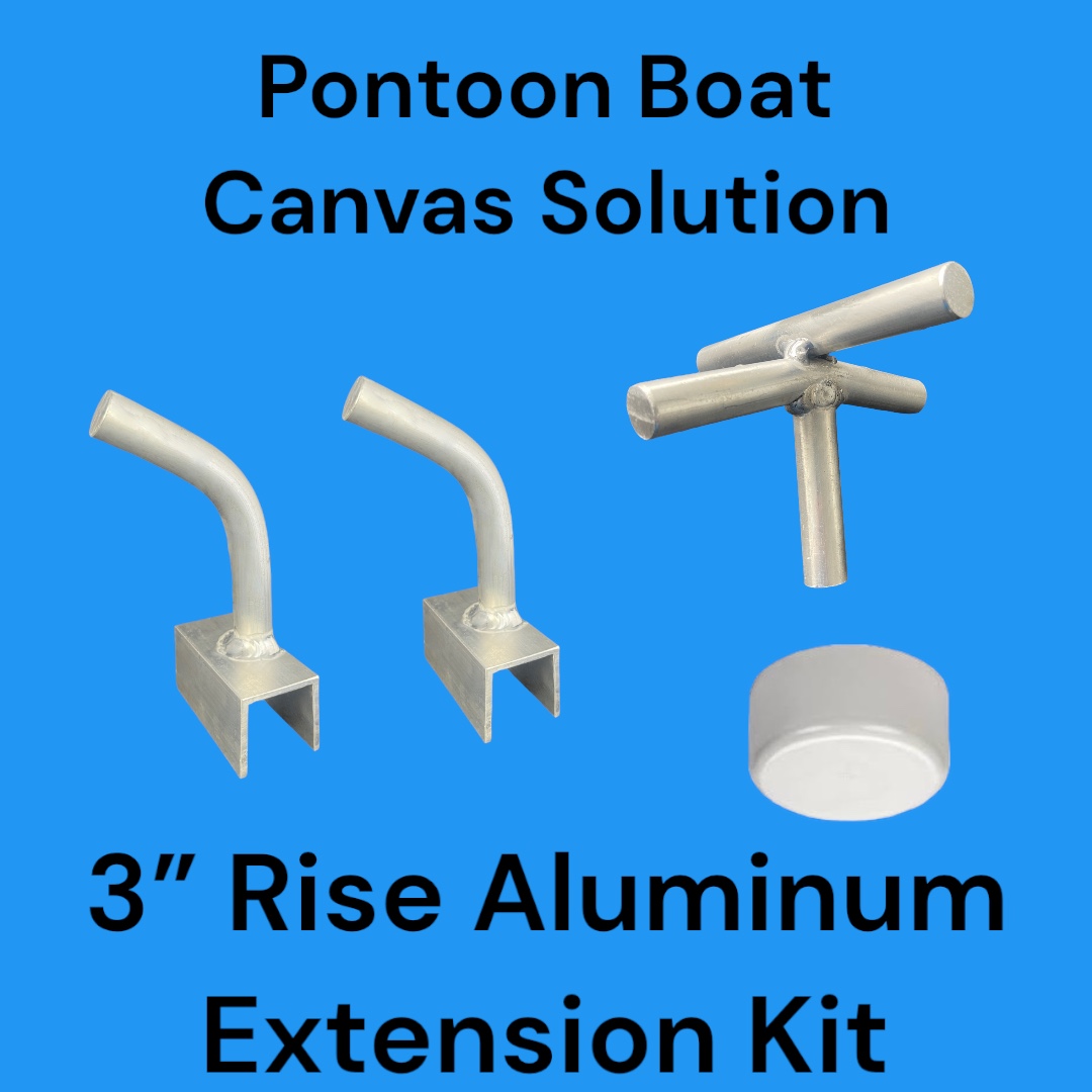 Pontoon Boat Canvas Solution 3″ Rise with Aluminum 5-Way Extension Kit ...